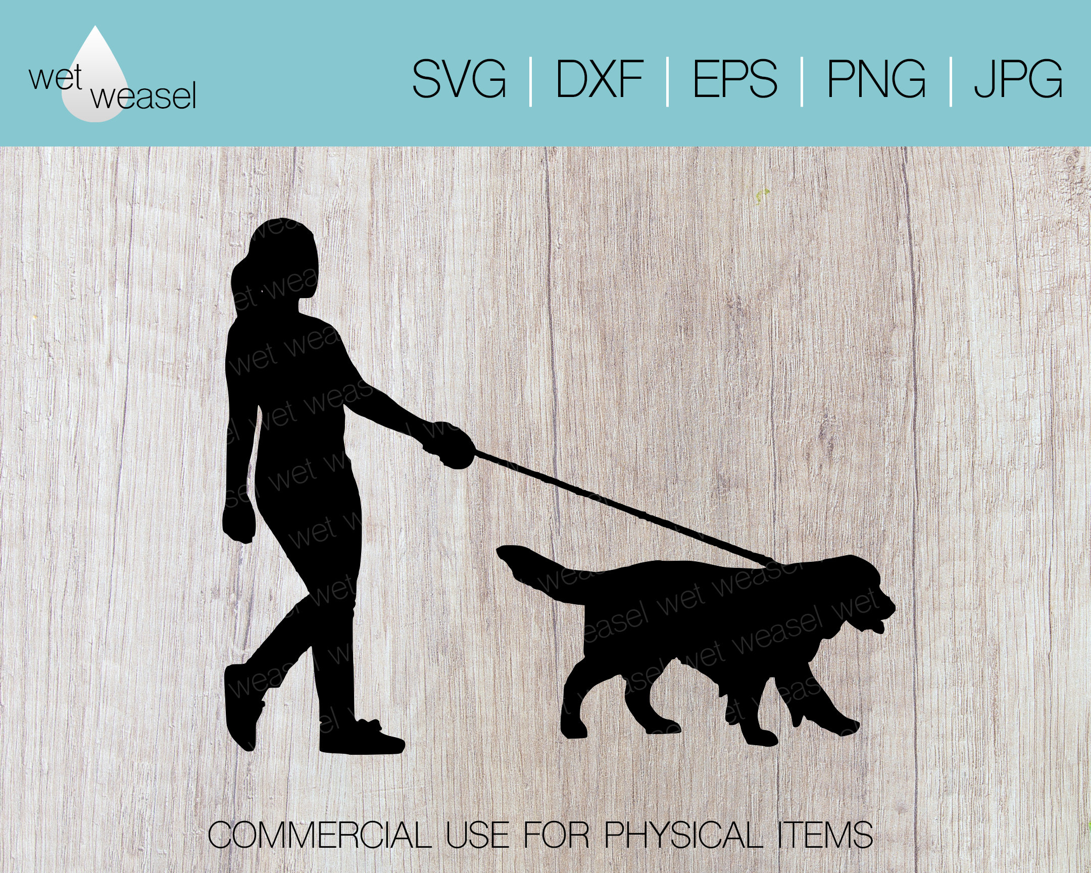 Dog Walker Digital File - Svg, Png, Dxf, Eps, Jpg, Cricut - Etsy