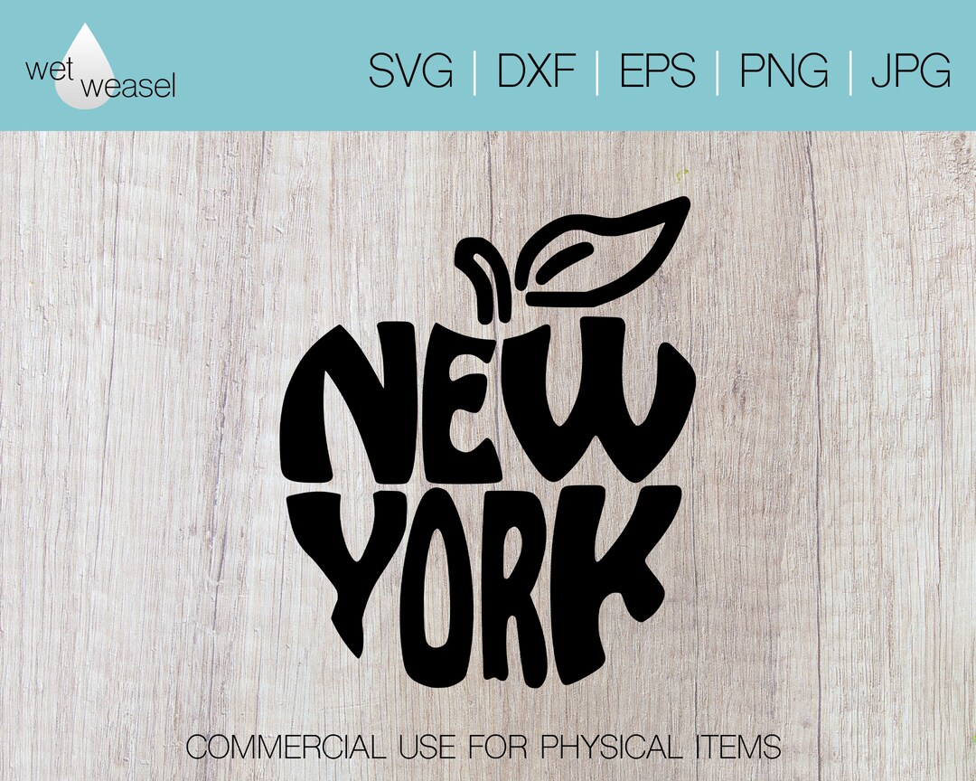 New York Big Apple Digital File - Svg, Png, Dxf, Eps, Jpg, Cricut - Etsy