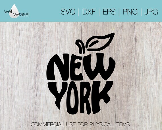 New York Big Apple Digital File Svg Png Dxf Eps Jpg - Etsy