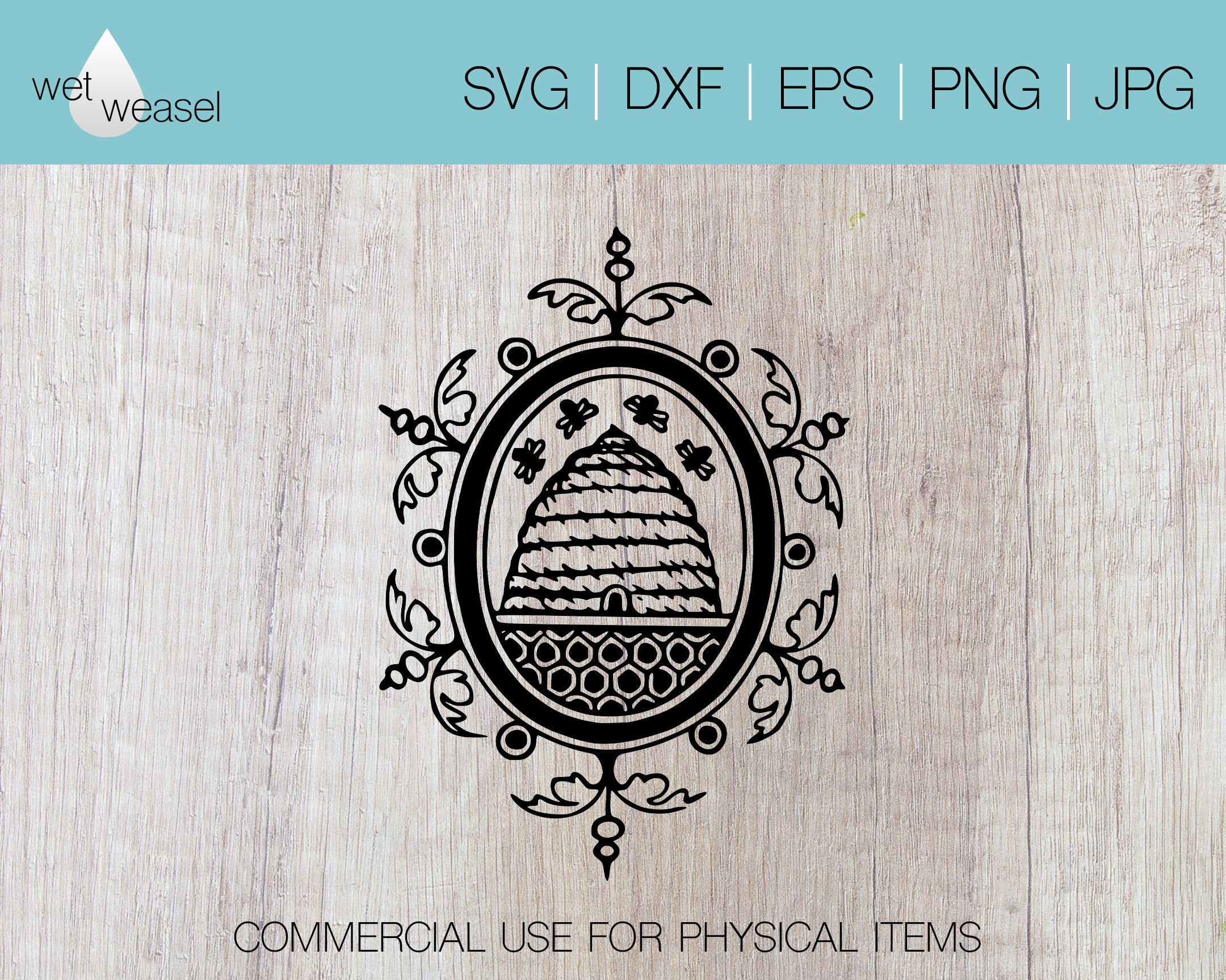 Stylized Beehive Digital File - Svg, Png, Dxf, Eps, Jpg, Cricut - Etsy