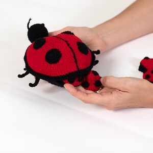 Ladybug Crochet Toy Ladybird Toy Educational Learning Toy Montessori ...