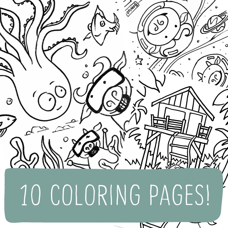 Printable Coloring Book Printables for Toddlers Digital Coloring Book ...
