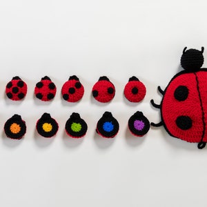 Ladybug Crochet Toy Ladybird Toy Educational Learning Toy Montessori ...