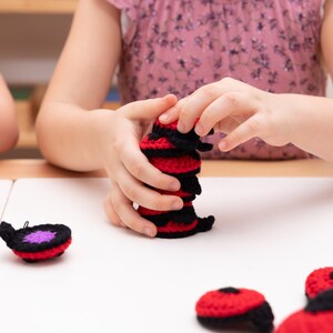 Ladybug Crochet Toy Ladybird Toy Educational Learning Toy Montessori ...