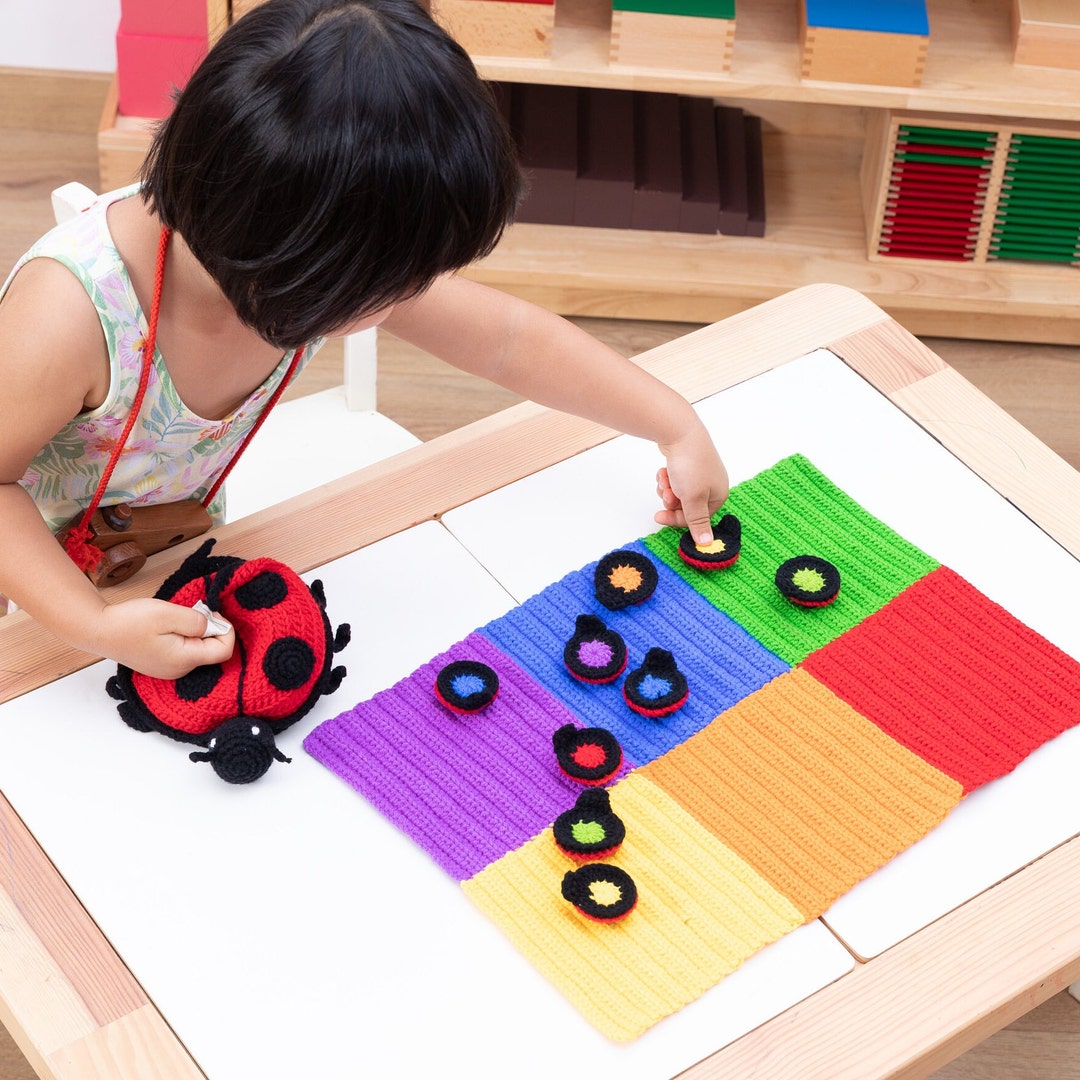 Matching Color Game Ladybugs Crochet Matching Game Lady Birds - Etsy