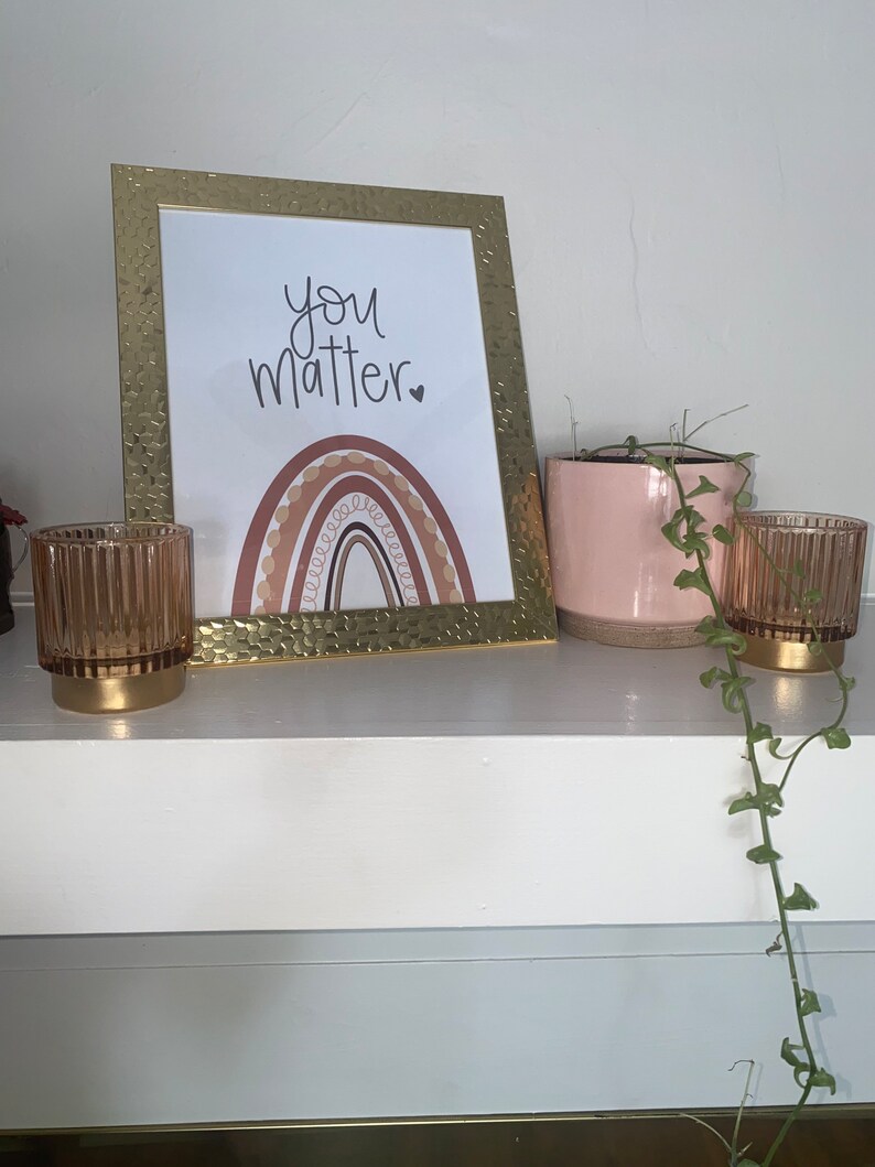 Digital Download, Boho Rainbow You Matter Poster - Etsy