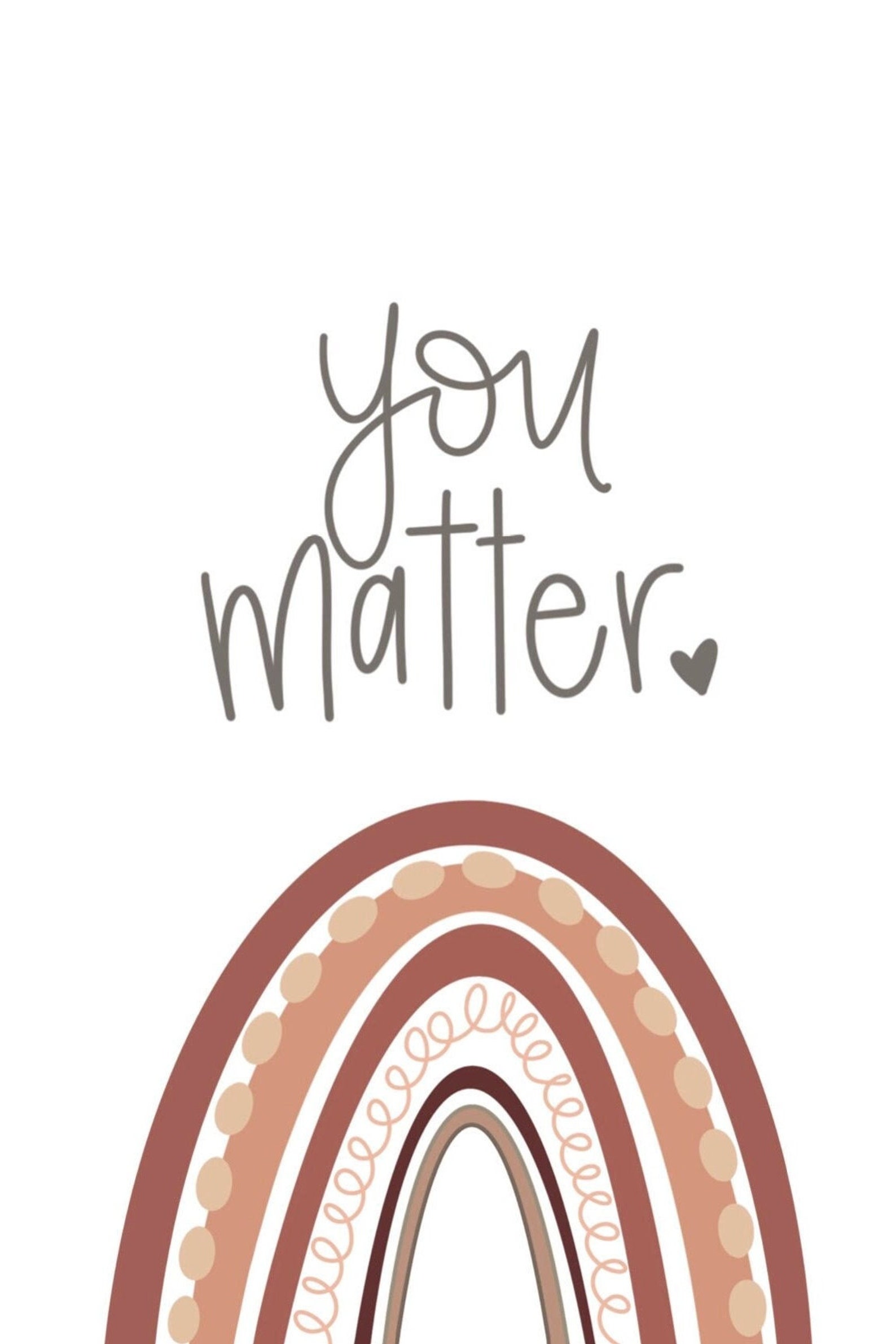 Digital Download, Boho Rainbow You Matter Poster - Etsy