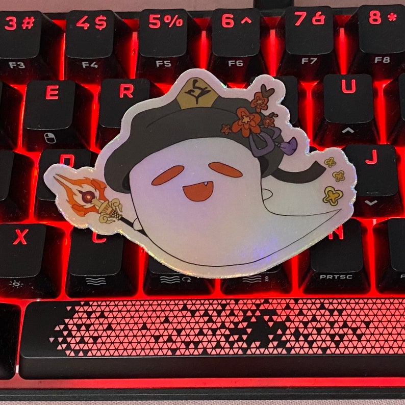 Genshin Impact Boo Tao Hutao Ghost Sticker Staff of Homa Weapon Sticker ...