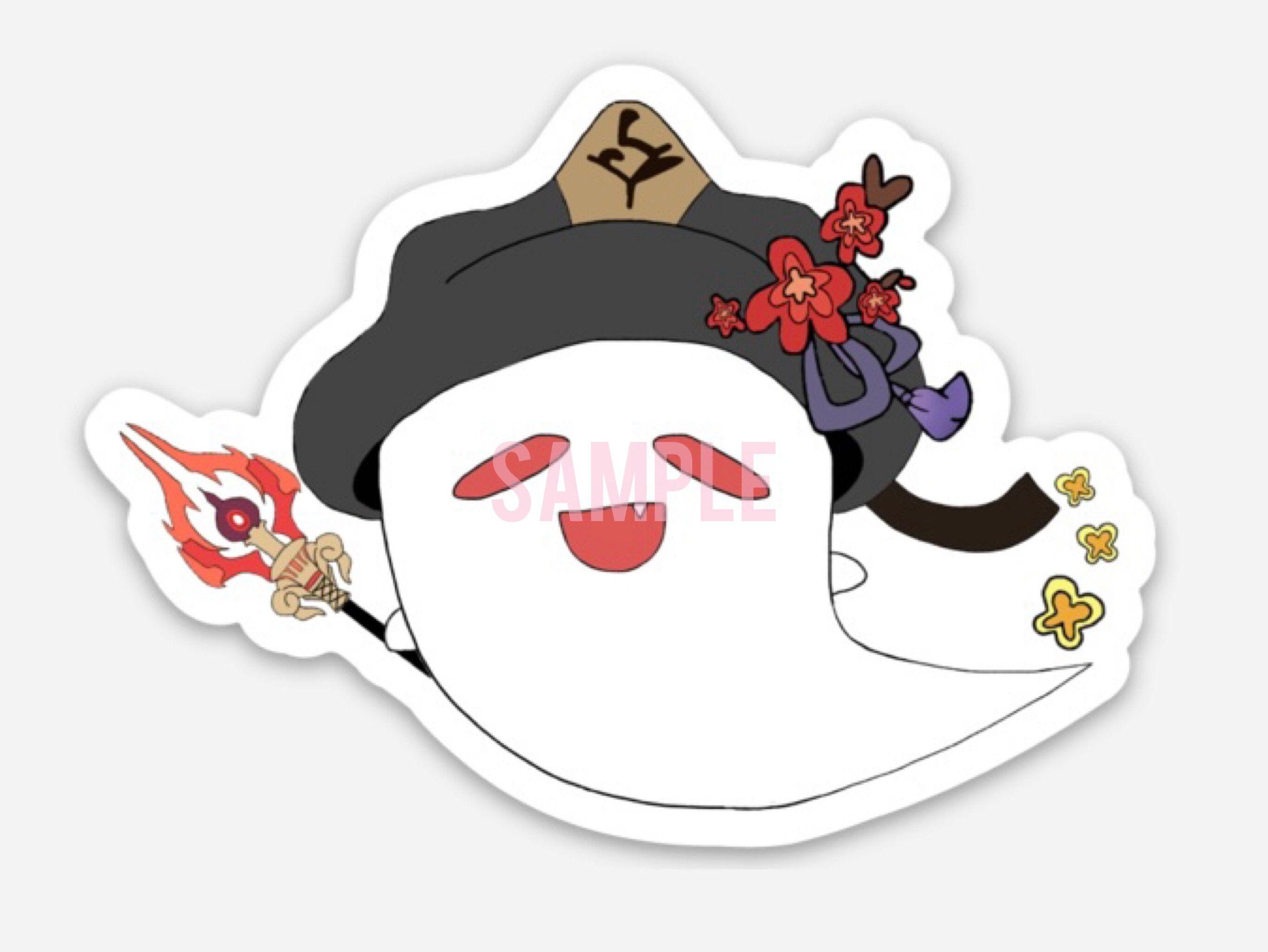 Genshin Impact Boo Tao Hutao Ghost Sticker Staff of Homa - Etsy Israel