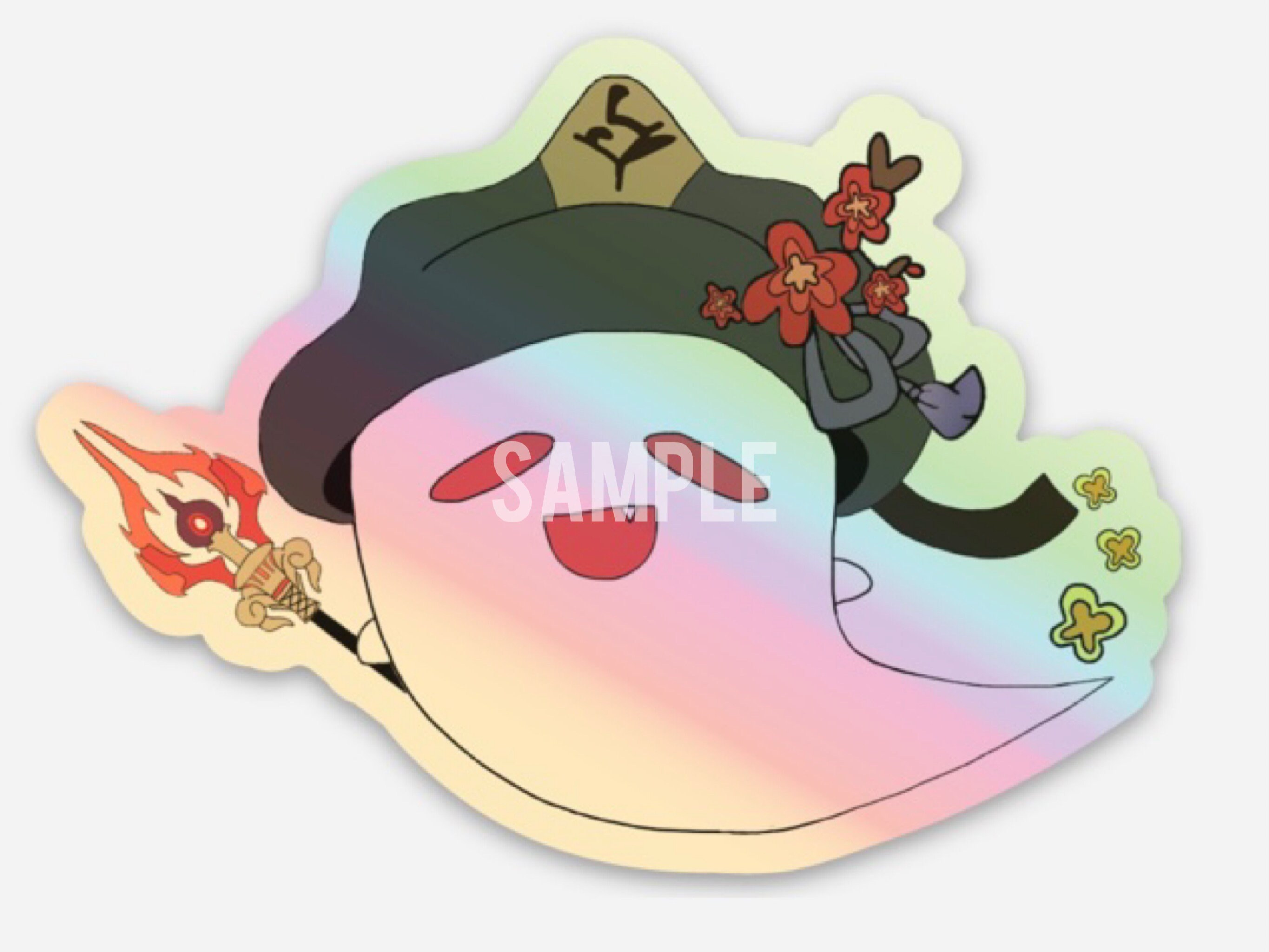 Genshin Impact Boo Tao Hutao Ghost Sticker Staff of Homa Weapon Sticker ...