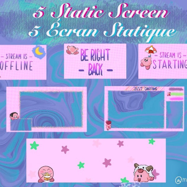 Kirby Twitch Overlay - Etsy