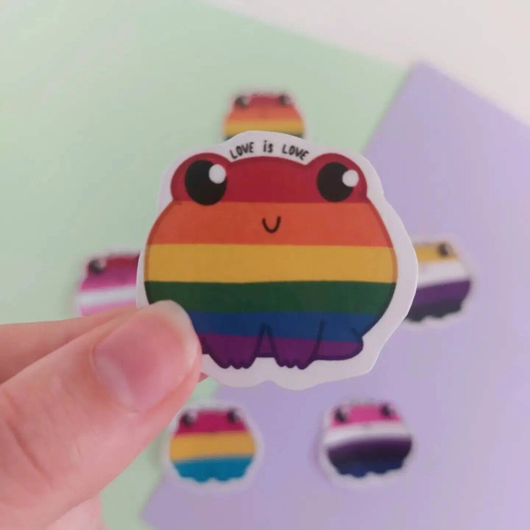 Frog Frog Stickers LGBT Bisexual, Gender Fluid, Transgender, Pansexual ...