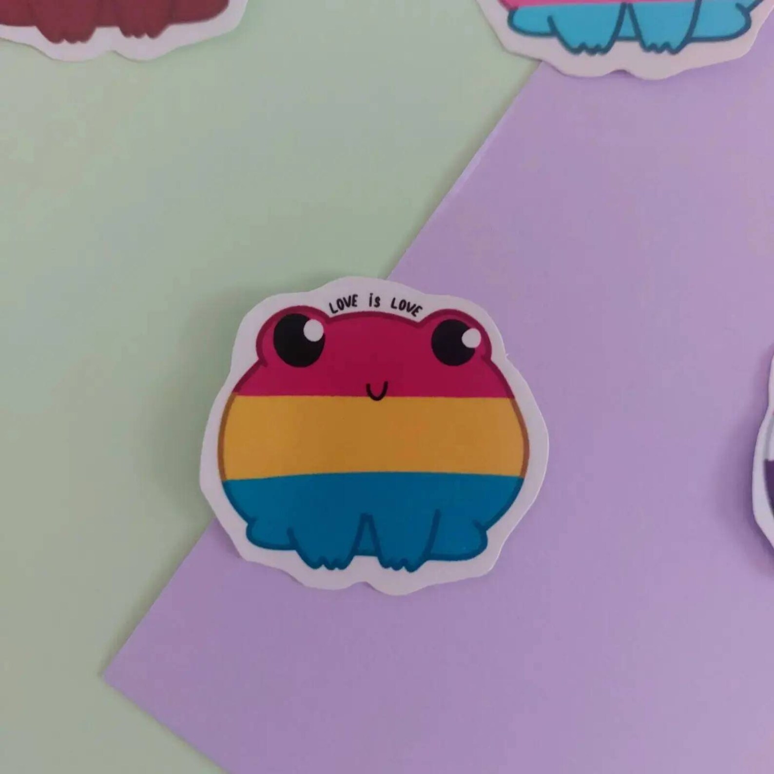 Frog Frog Stickers LGBT Bisexual, Gender Fluid, Transgender, Pansexual ...