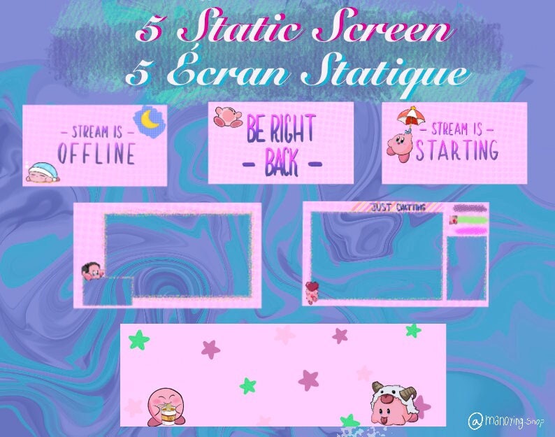 Kit Overlay Twitch Kirby - Etsy