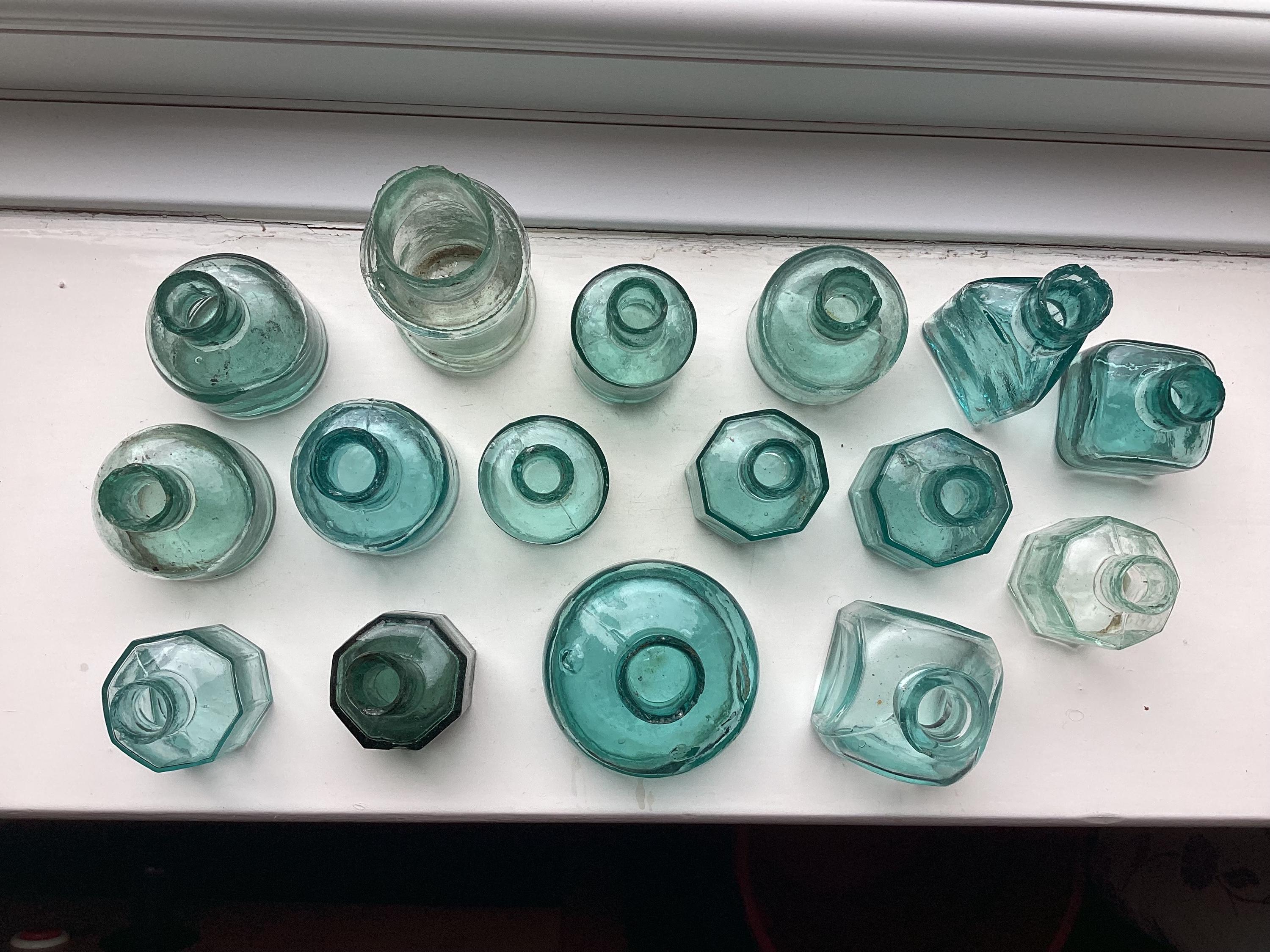 Victorian Ink Jars | 1890’s | Glass Inkwell | Antique Writing Pen Pot ...