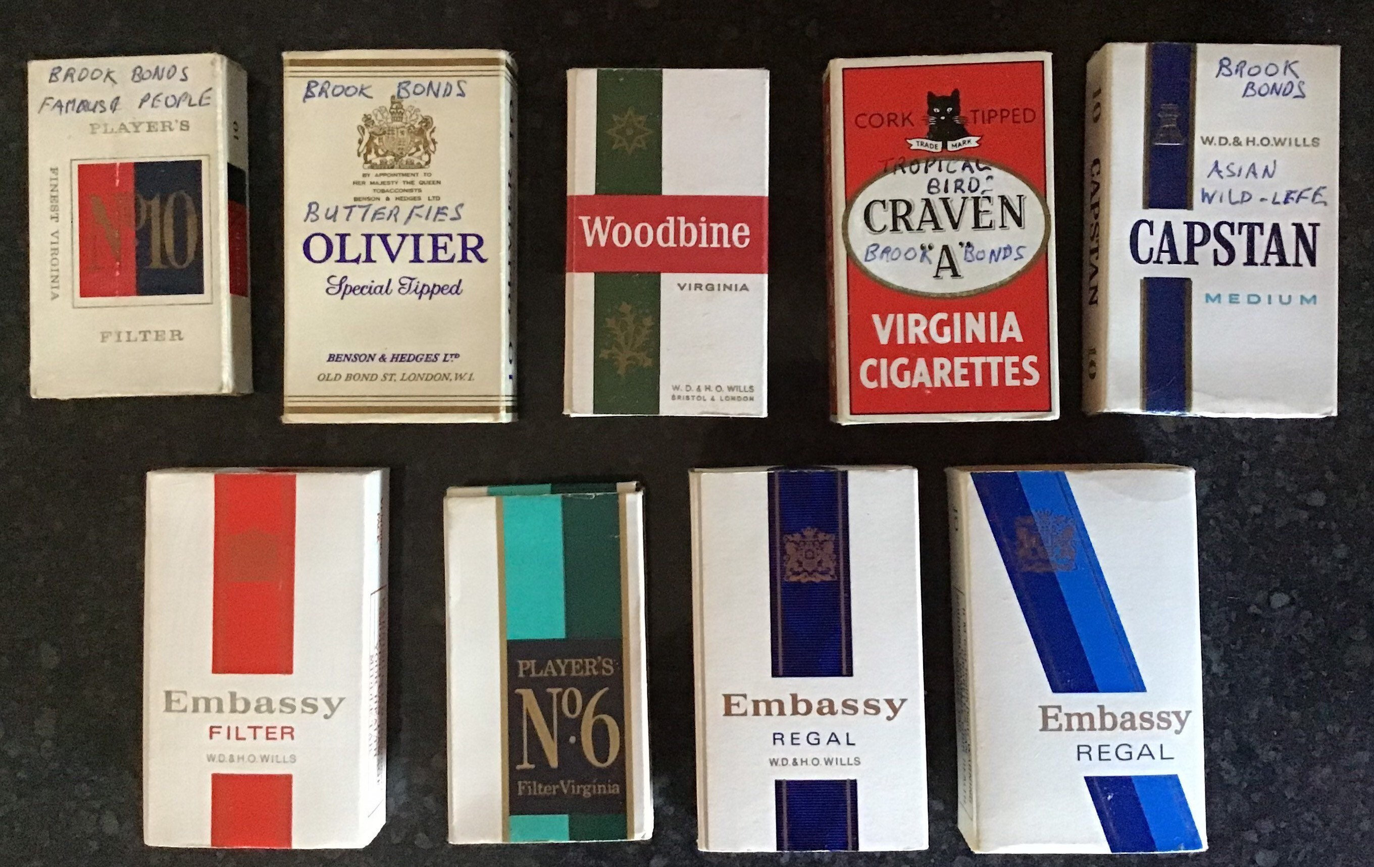 Vintage Cigarette Packets Wills Woodbine Craven A Capstan - Etsy UK
