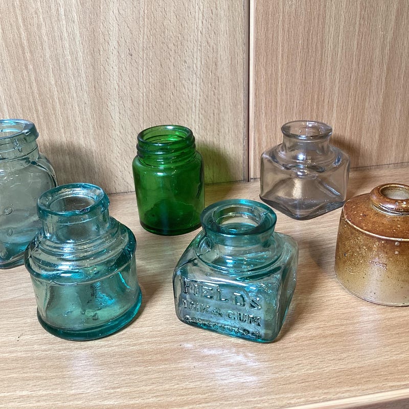 Victorian Glass Ink Well - Etsy UK