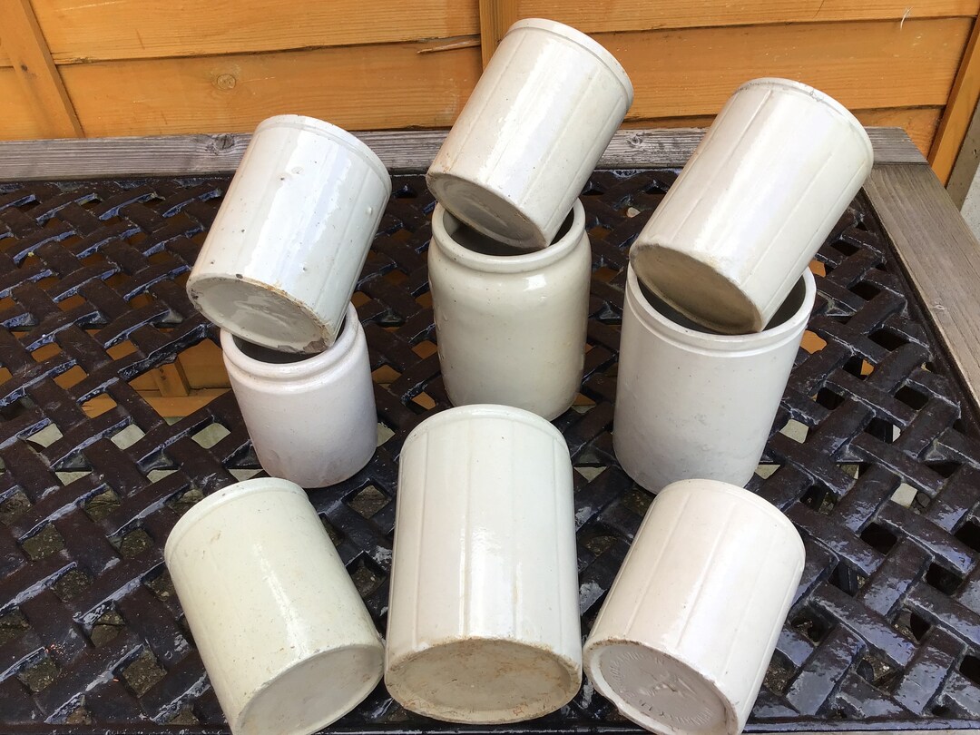 Victorian Stoneware Pots 1890s ,antique Pottery, Hand Crafted ...