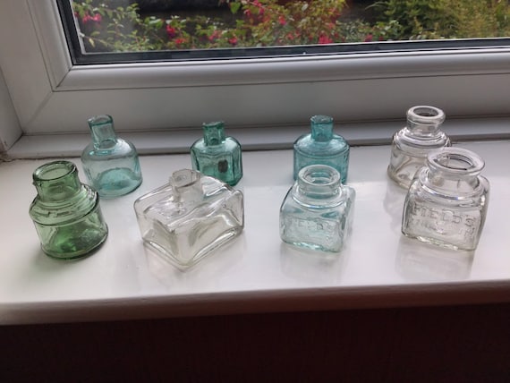 Victorian Ink Jars 1890s Glass Inkwell Antique Writing - Etsy UK