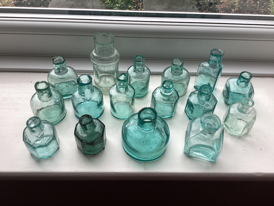 Victorian Ink Jars | 1890’s | Glass Inkwell | Antique Writing Pen Pot ...
