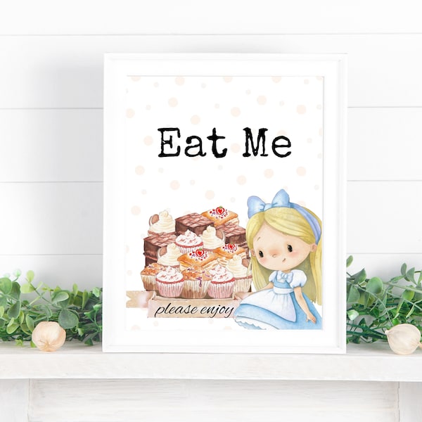 Alice in Wonderland Eat Me Sign - Etsy
