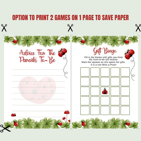 Ladybug Baby Shower Game Prizes