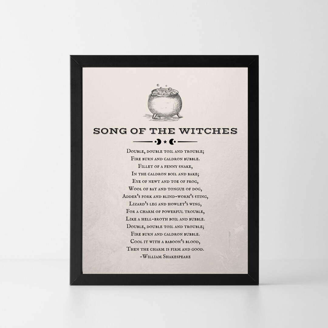 Song of the Witches Halloween Digital Art Printable - Etsy