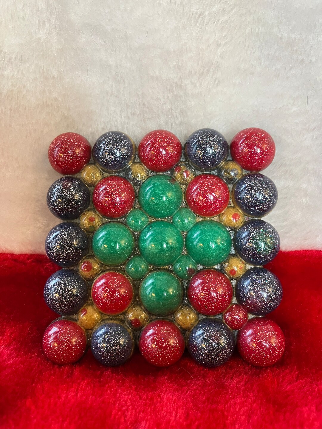 One-of-a-kind Large Square Bubble Coasters Hand Cast in Resin - Etsy