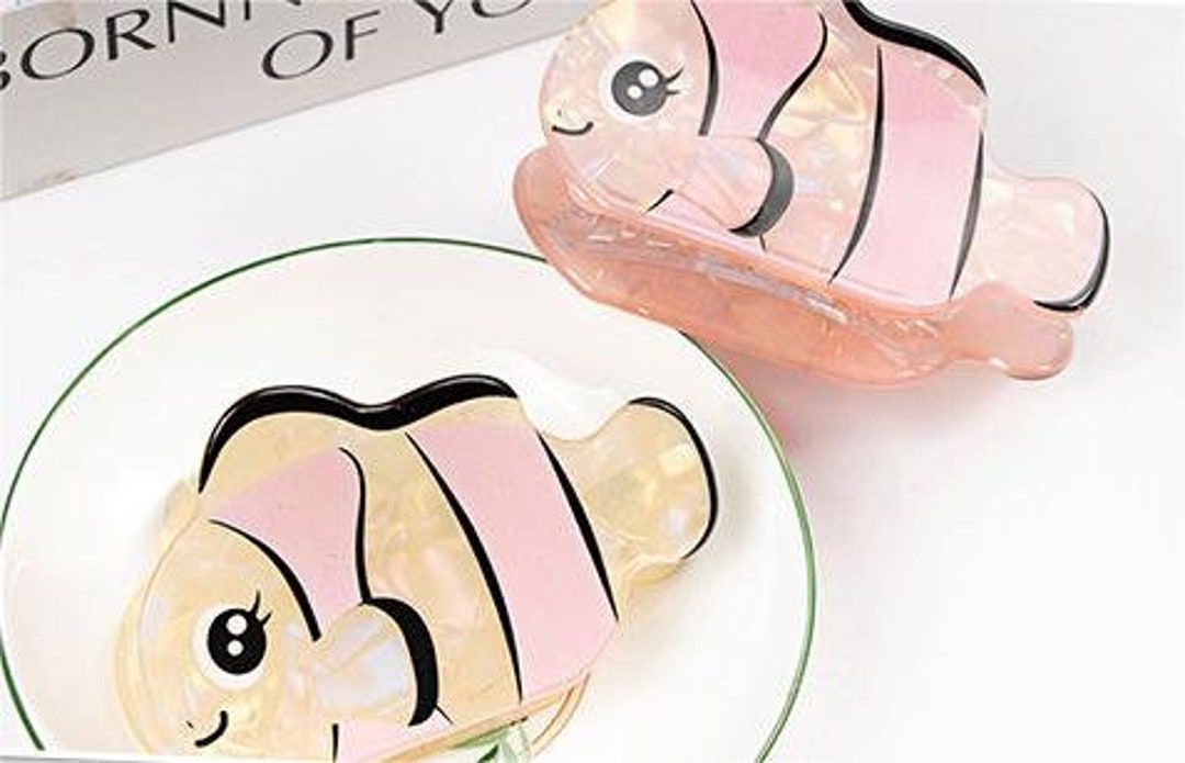 Pink Clown Fish Claw Clipclown Fish Hair Clawanimal Hair - Etsy