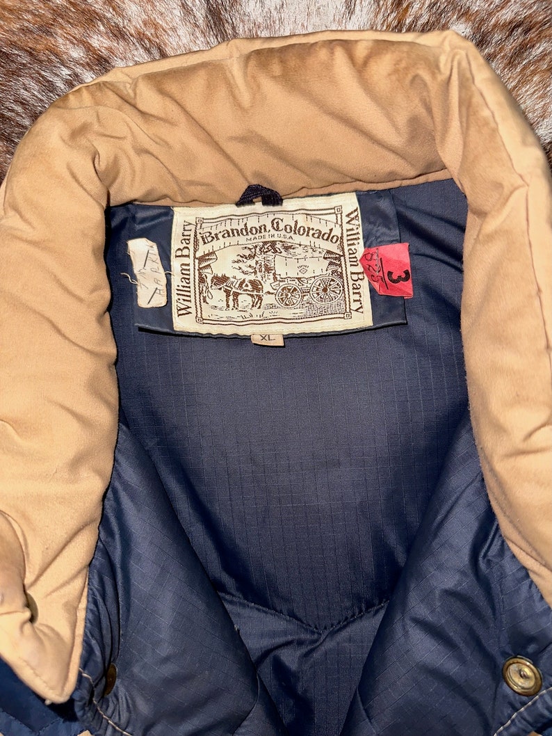 Vintage William Berry Western Down Vest - Etsy