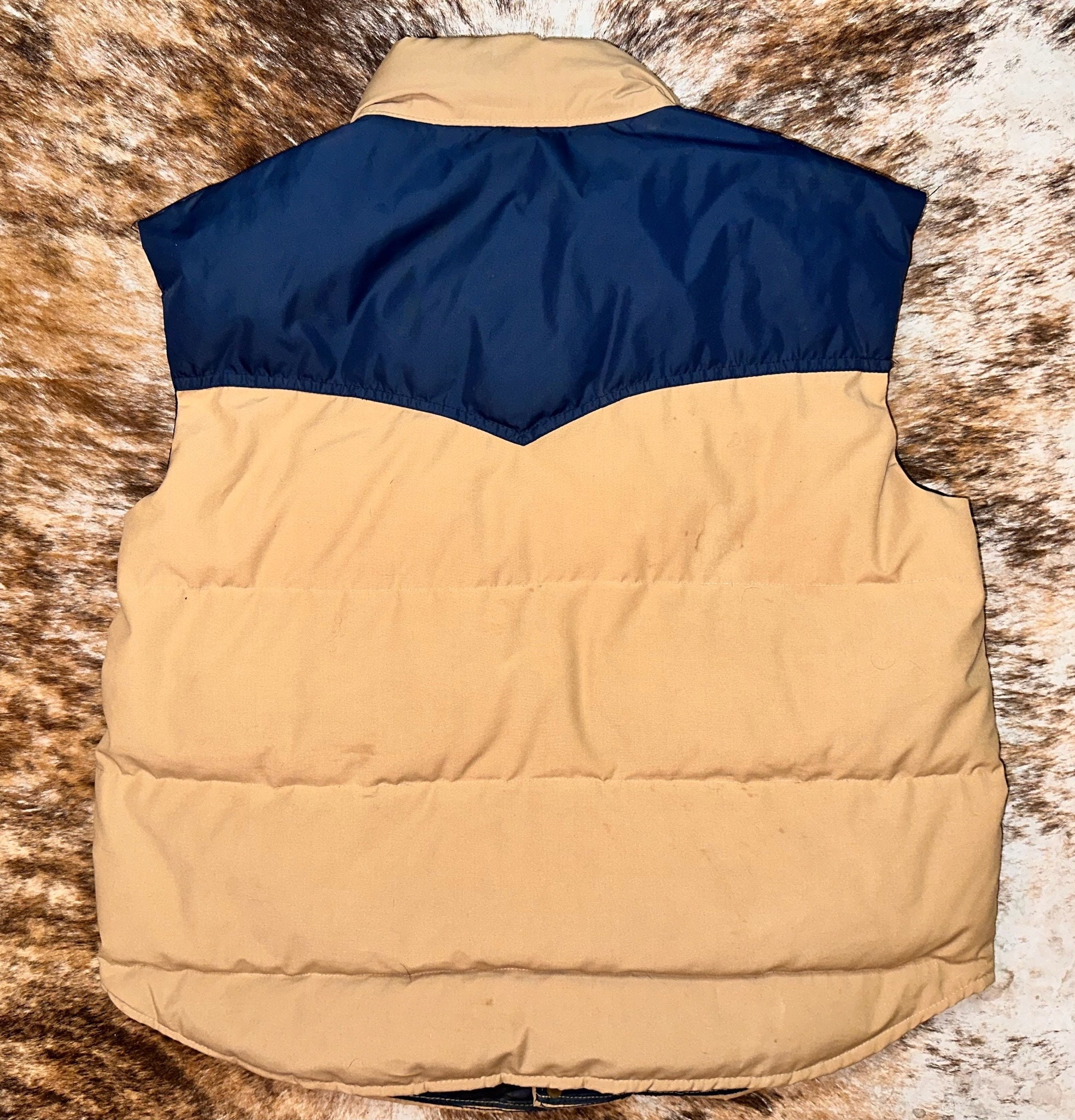Vintage William Berry Western Down Vest - Etsy