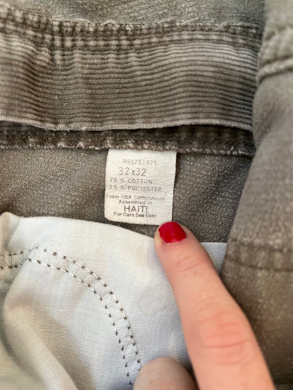 Vintage 1970s/80s Gap Corduroy Trousers Gray/Brown 32… - Gem