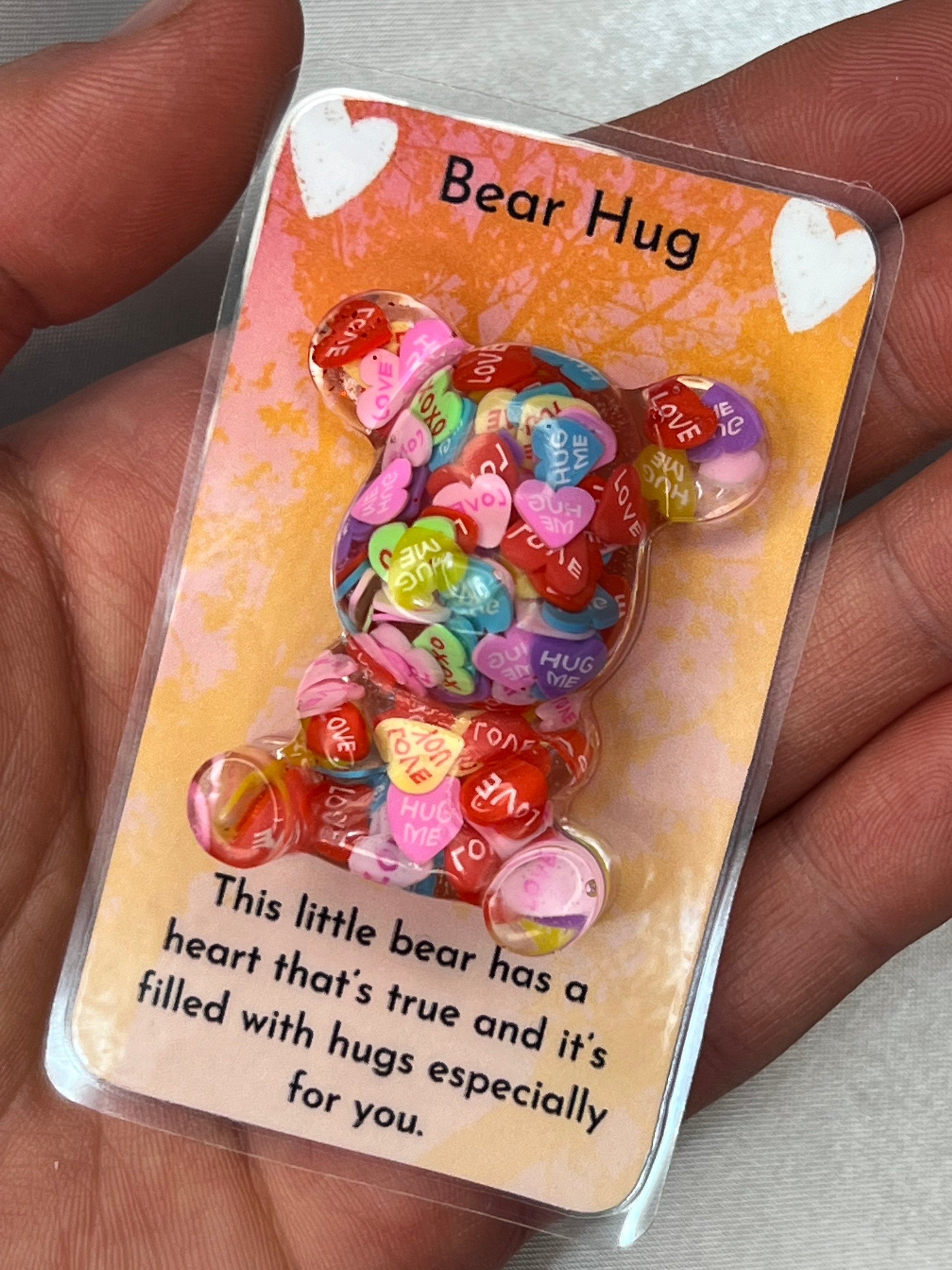 Friendship Pocket Bear Hug Gift// Small Affordable Gift - Etsy