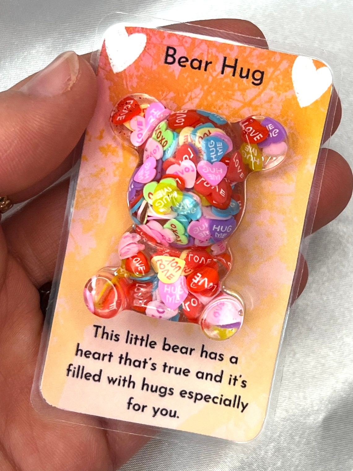 Friendship Pocket Bear Hug Gift// Small Affordable Gift - Etsy