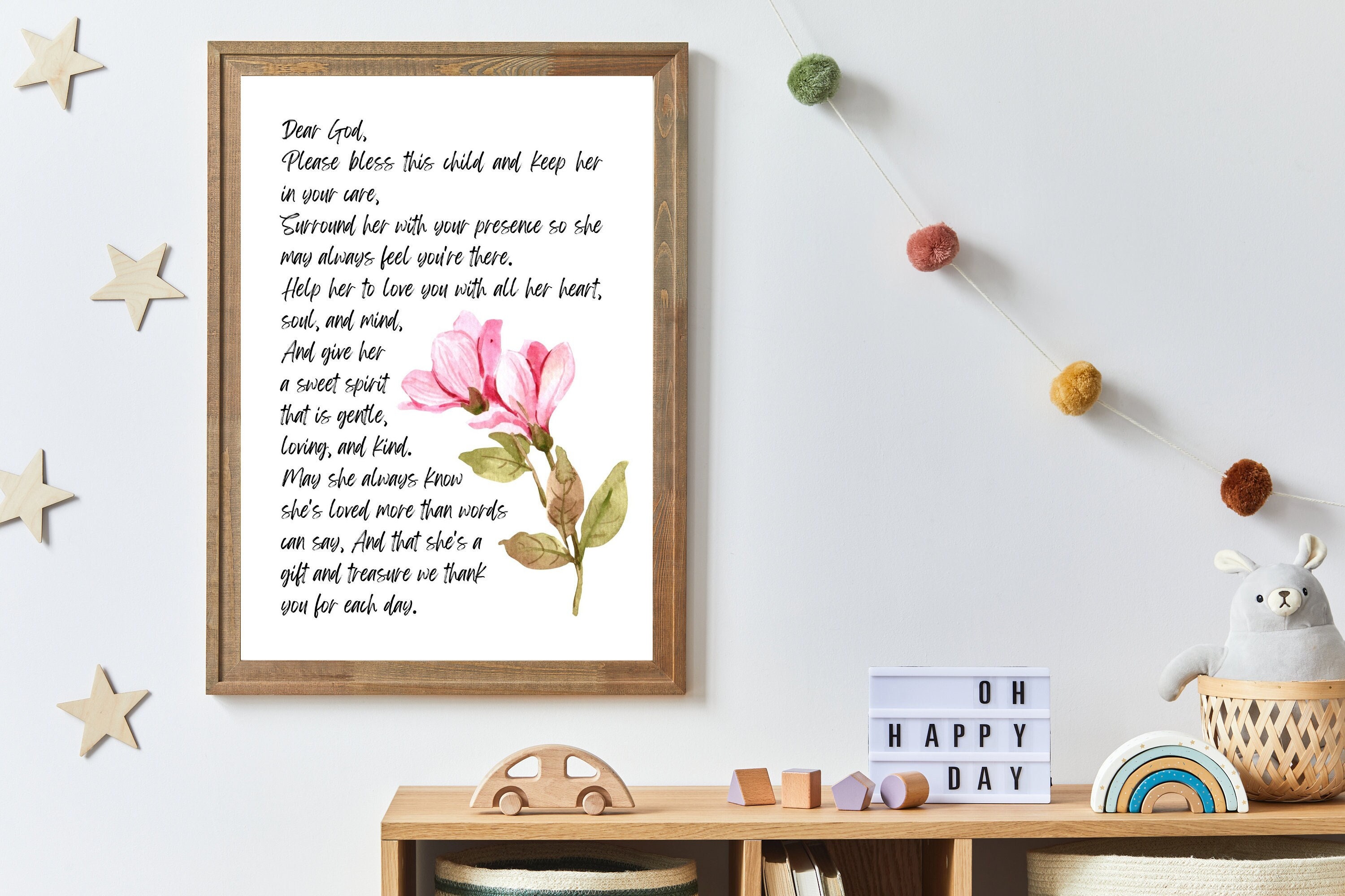 Prayer for Daughter Print, Baby Girl Gift, Christian Nursery Decor ...