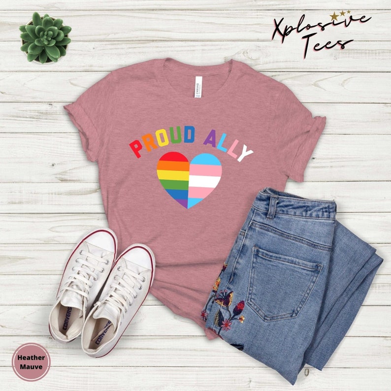 Proud Ally T Shirt Pride Shirt Lgbt Pride Shirt Support Etsy