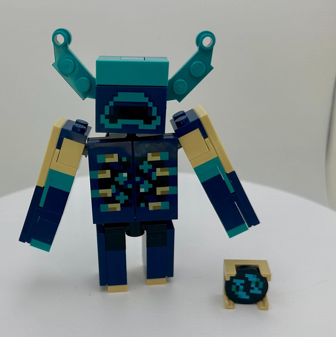 Warden and Sculk Shrieker LEGO ® Minecraft Brick-built Monster. - Etsy