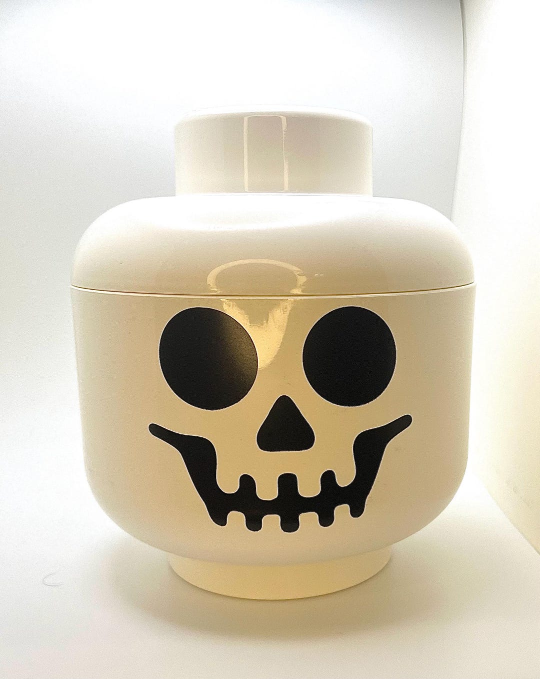 Small Skeleton Minifigure Head Stackable LEGO ® Storage Container. 7 ...