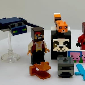Minecraft LEGO Minifigures Bundle - 5 Pack Assorted Characters With ...