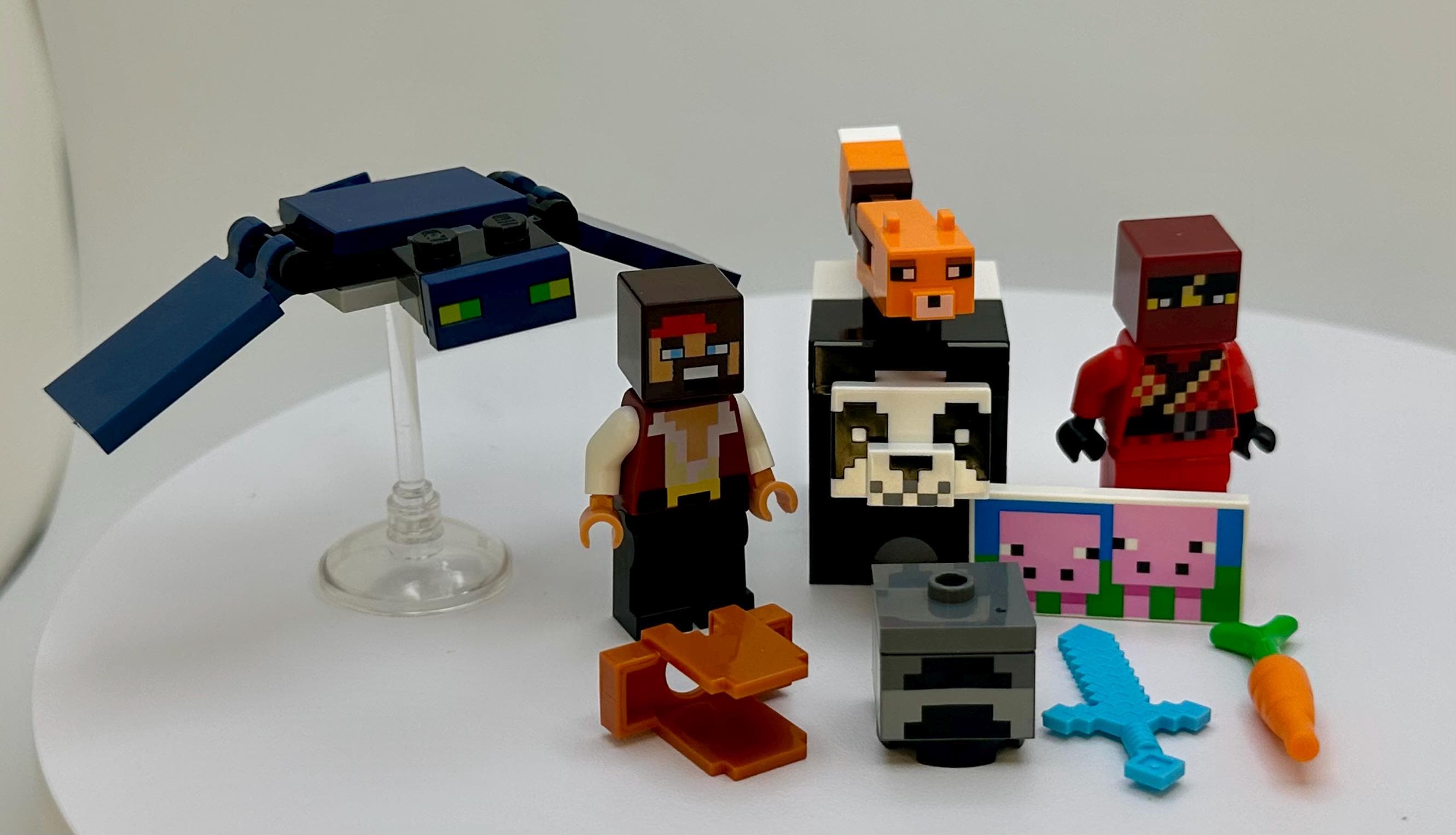 Minecraft LEGO Minifigures Bundle - 5 Pack Assorted Characters With ...