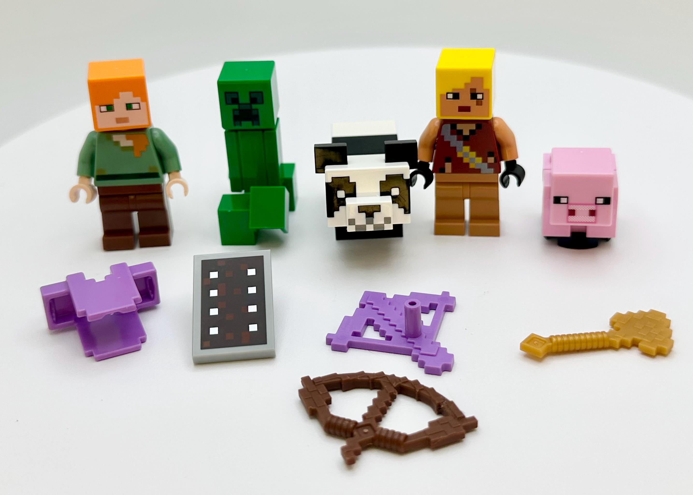 Minecraft LEGO Minifigures Bundle - 5 Pack Assorted Characters With ...
