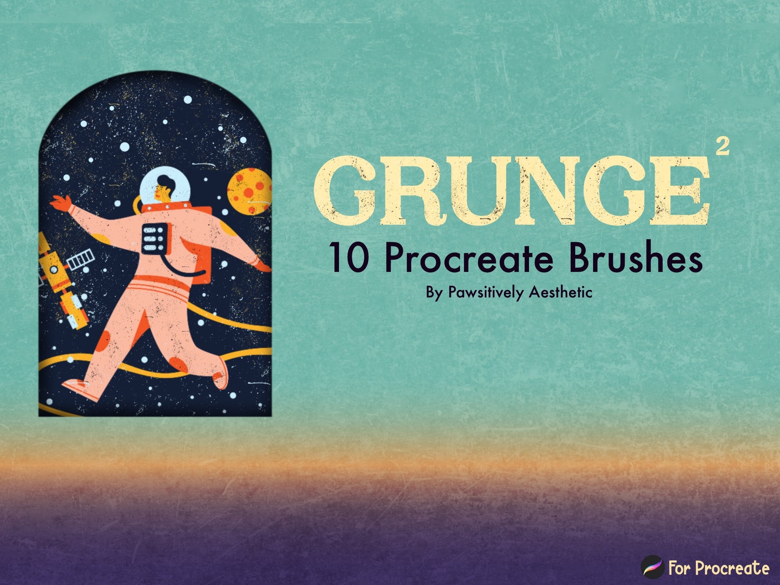 Procreate Grunge Textures Brush Set Vintage Retro - Etsy