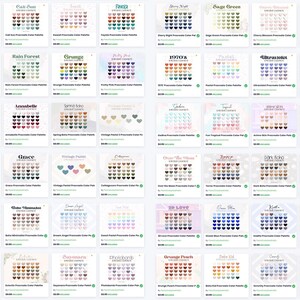 Procreate Color Palette Bundle, Boho, Rainbow, Pastel, Cyberpunk, Anime ...