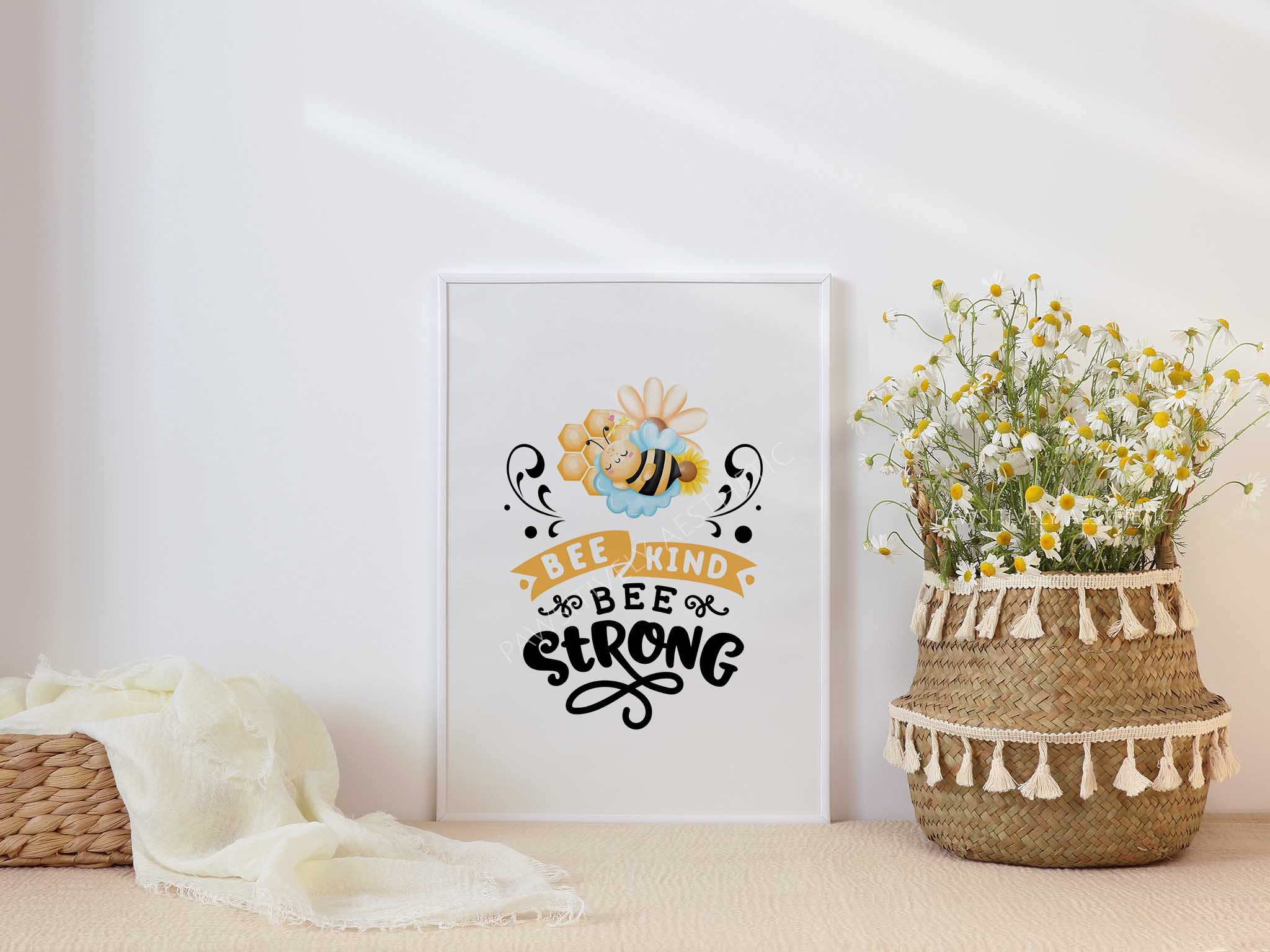 Honey Bee Nursery Wall Art, Bee Kind Printable, Bumblebee Kid Poster ...