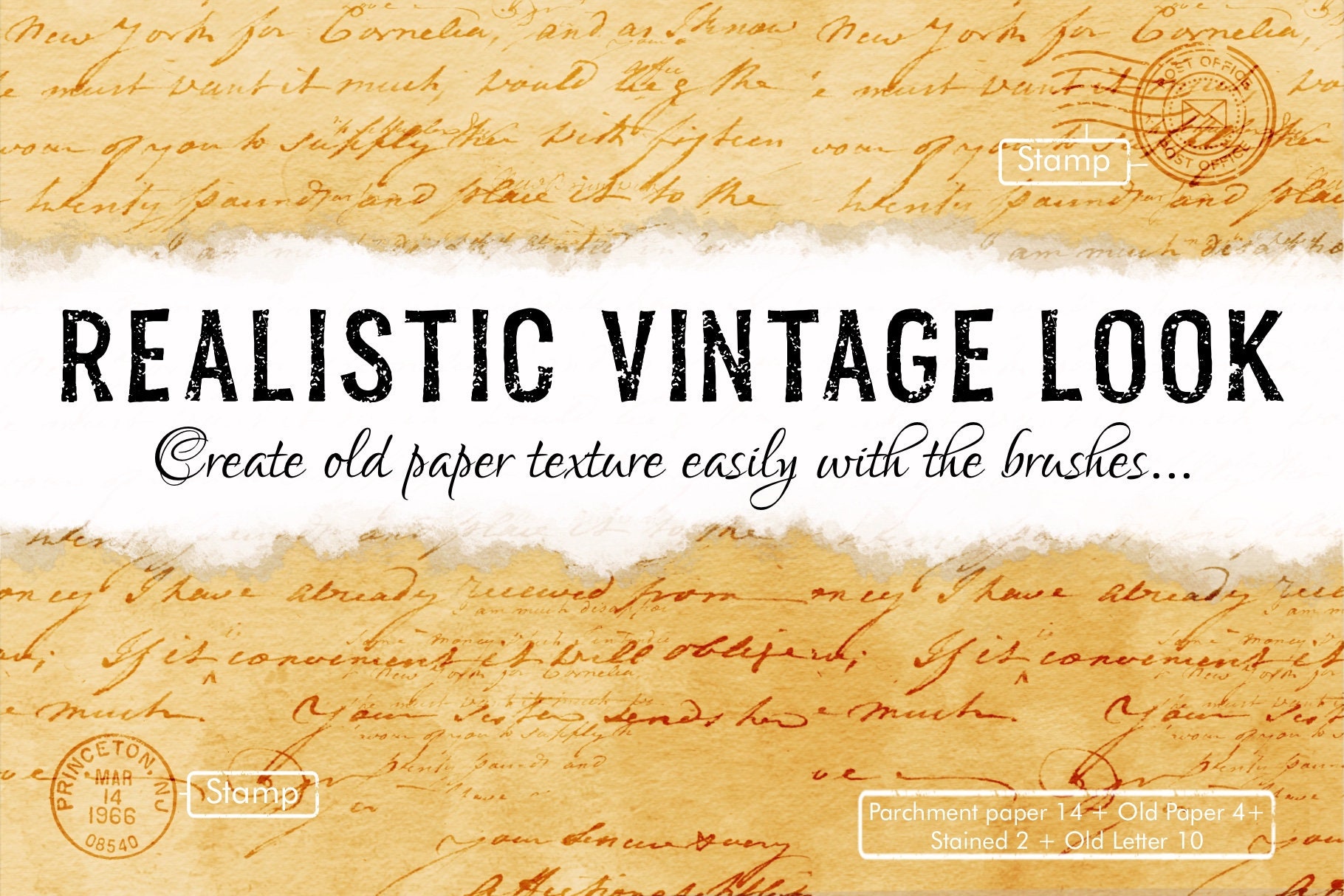 82 Realistic Procreate Vintage Paper Texture Brush, Scrapbooking ...