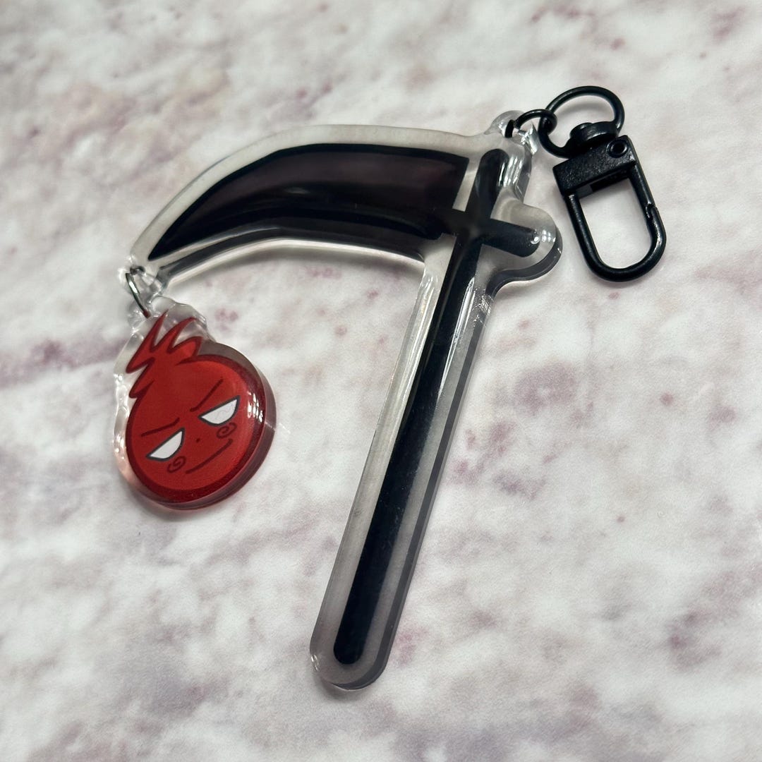 Spirit Death Scythe 3.54” in Epoxy Linking Soul Charm Keychain - Etsy