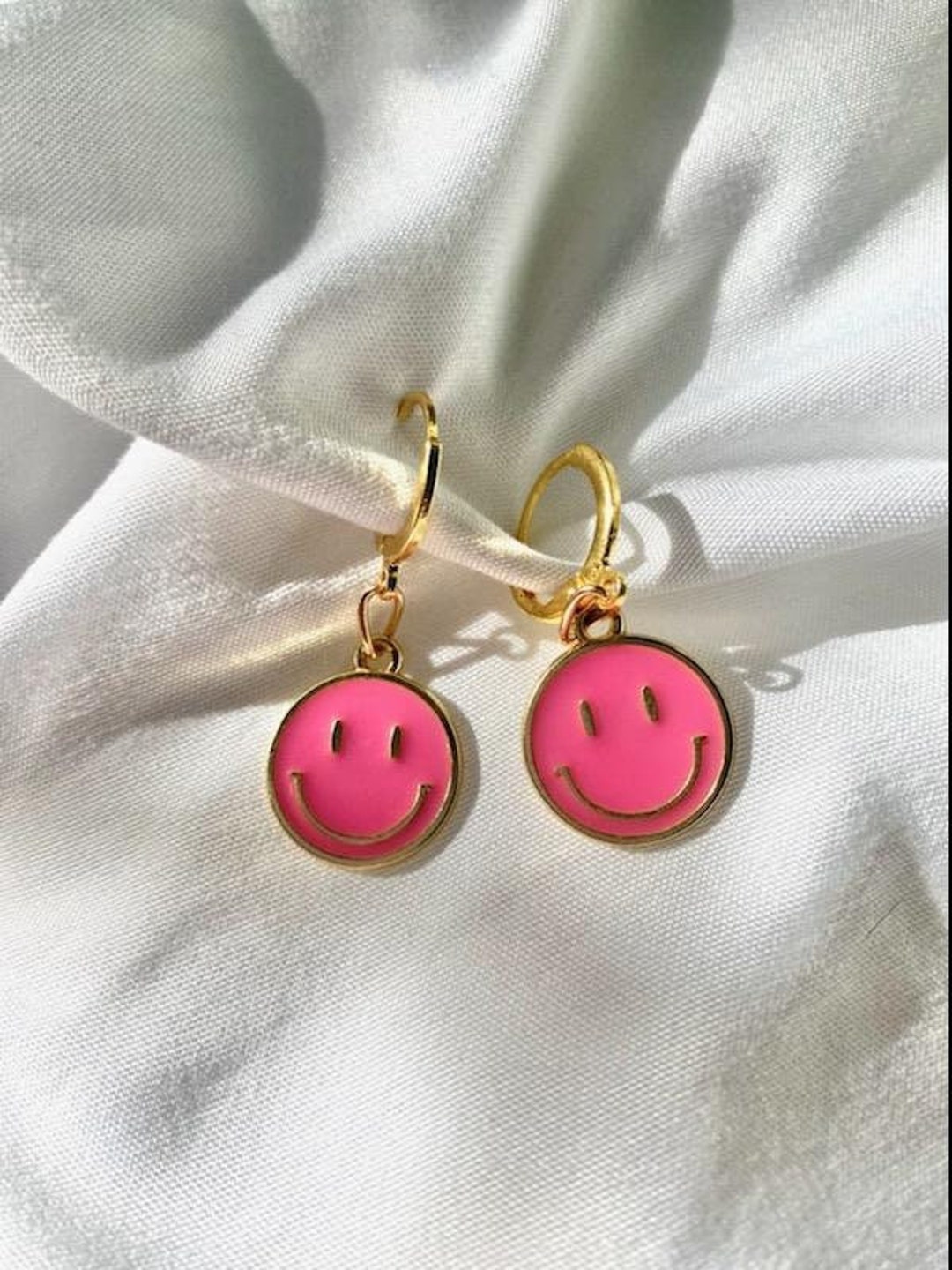 Happy Face Earrings - Preppy Earrings - Etsy