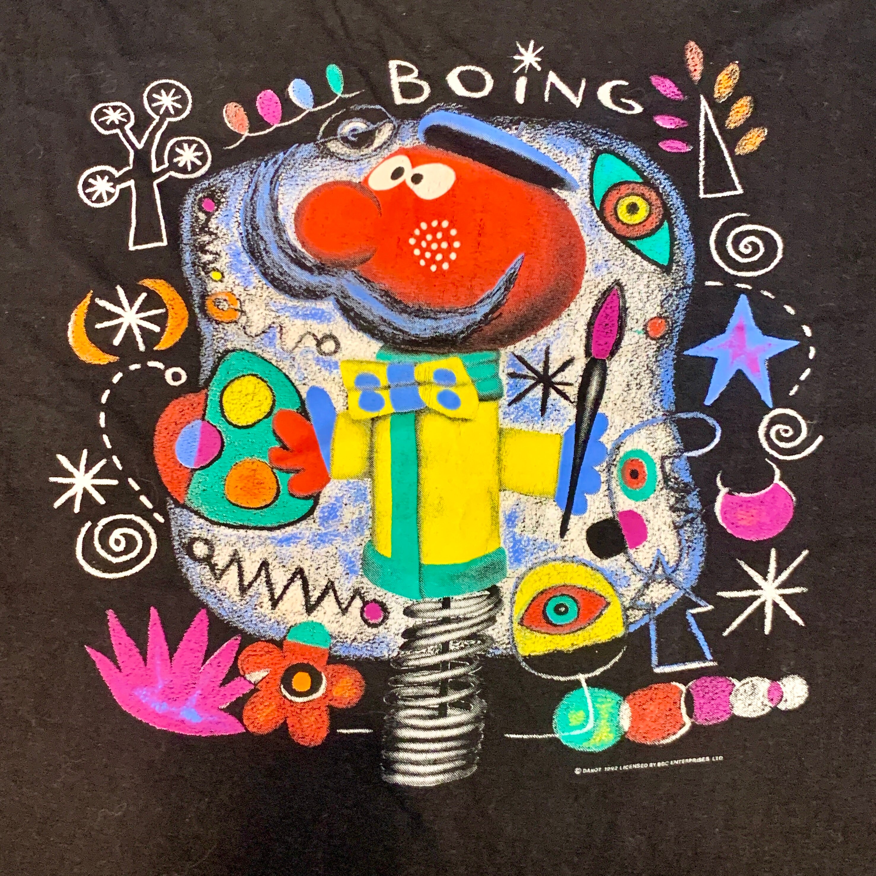 Vintage the Magic Roundabout Zebedee T-shirt Black Single Stitch X ...