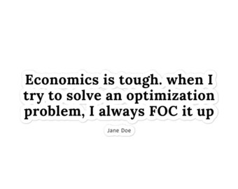 Funny Economics Joke Sticker Economist Puns Assumptions - Etsy