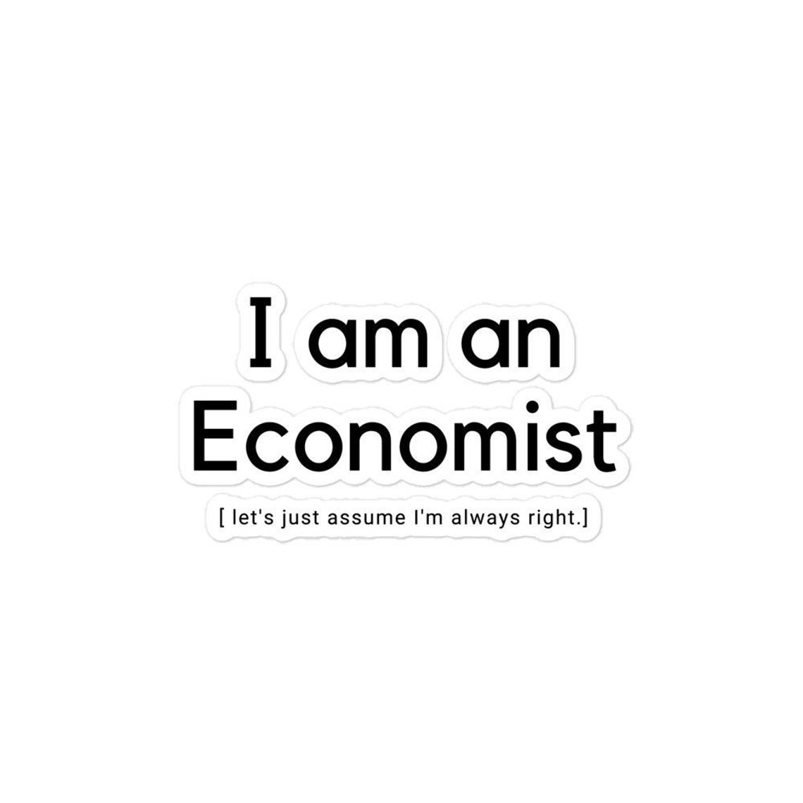 Funny Economics Joke Sticker Economist Puns Assumptions - Etsy